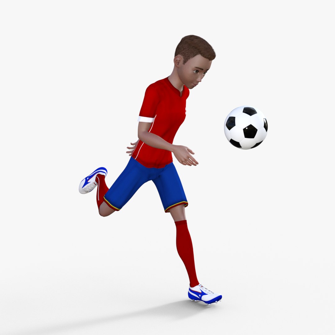 Cartoon Footballer Rigged 3D Model - TurboSquid 1976465