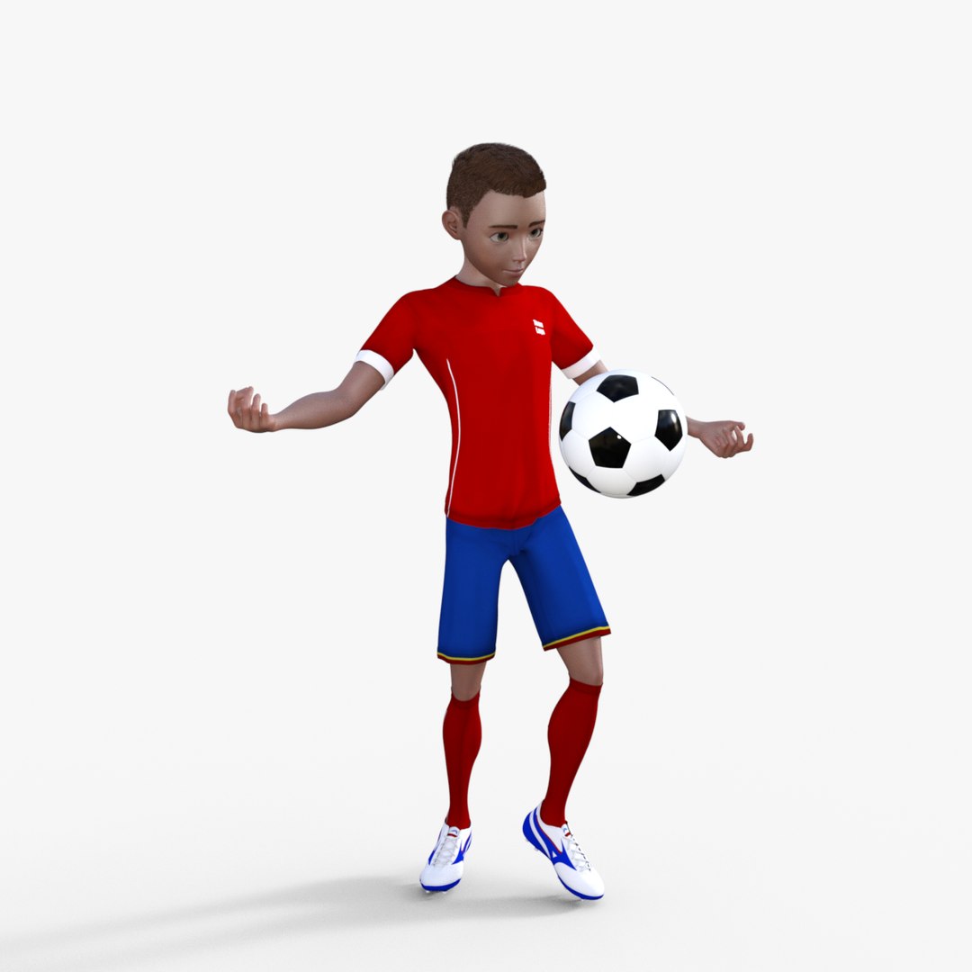 Cartoon Footballer Rigged 3D Model - TurboSquid 1976465