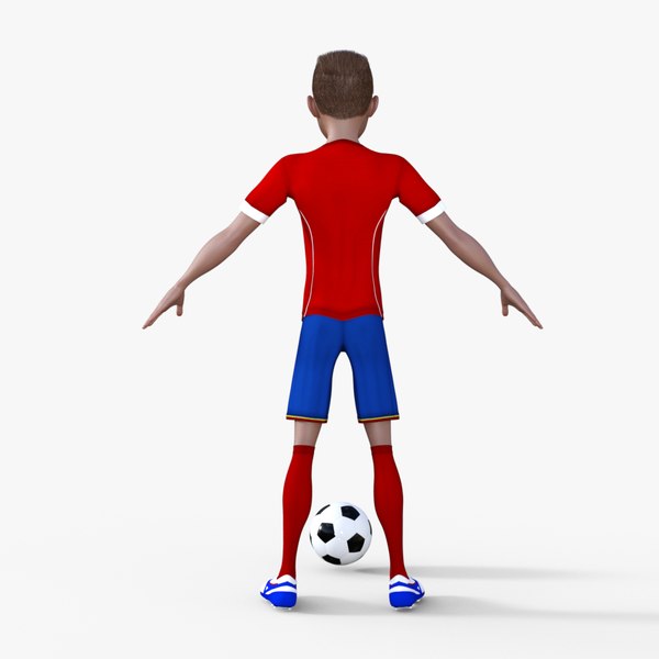 Cartoon Footballer Rigged 3D 모델 - TurboSquid 1976465
