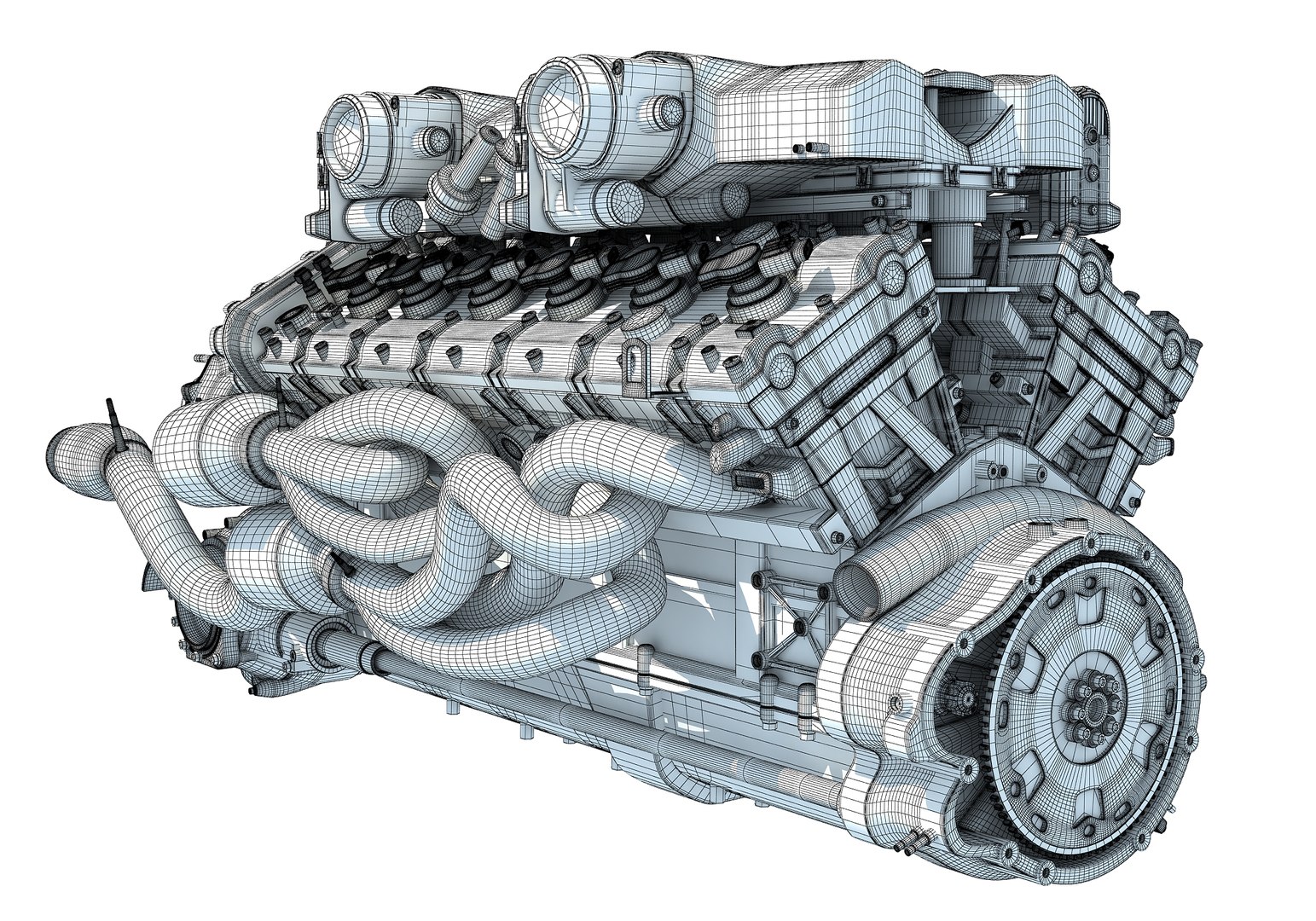 3D Model V12 Engine - TurboSquid 1303687
