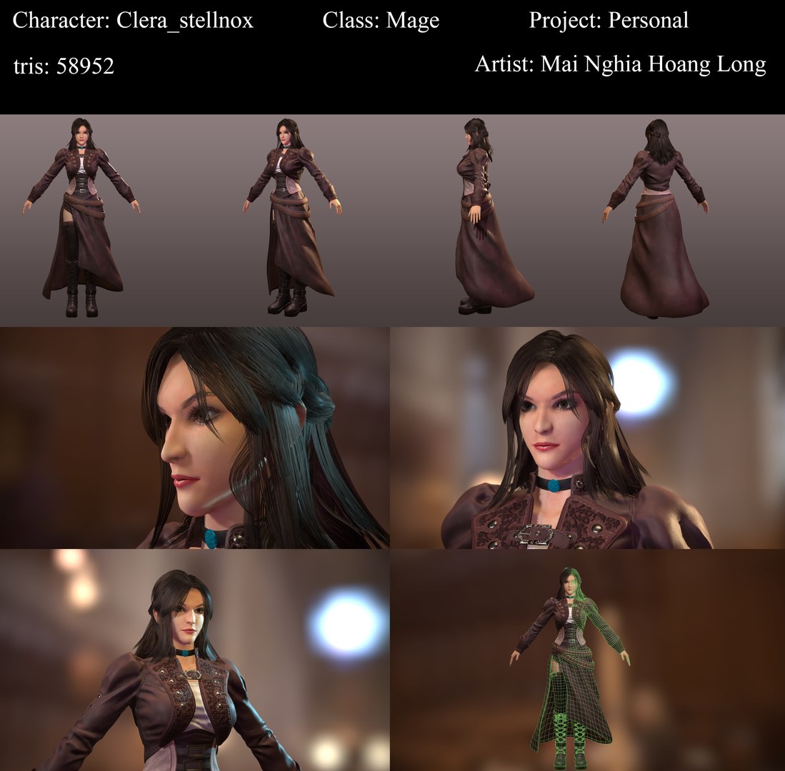 3D Model Mage Female - TurboSquid 1363532