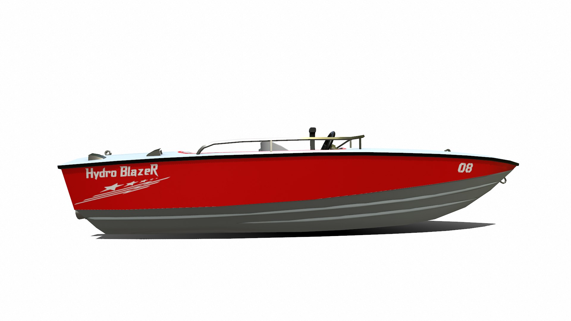 3D Speedboat Low-poly PBR Model - TurboSquid 2087220