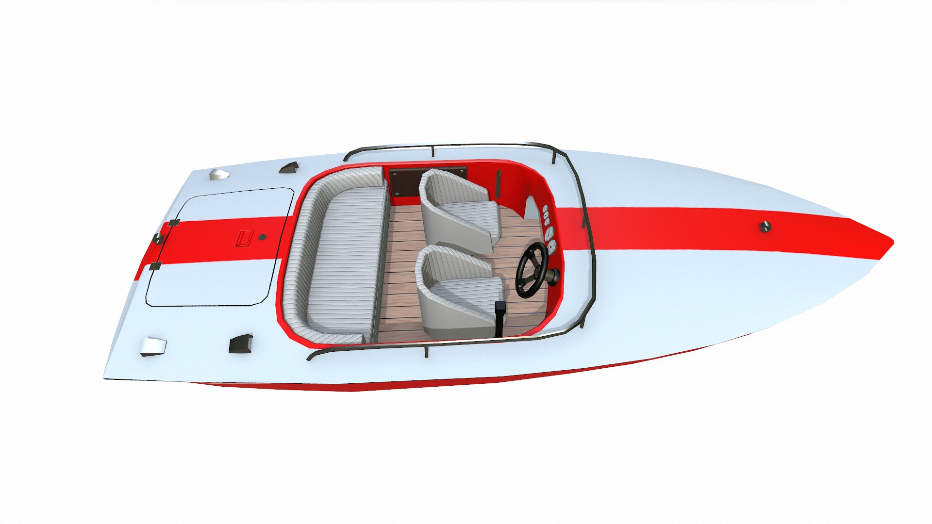 3D Speedboat Low-poly PBR Model - TurboSquid 2087220