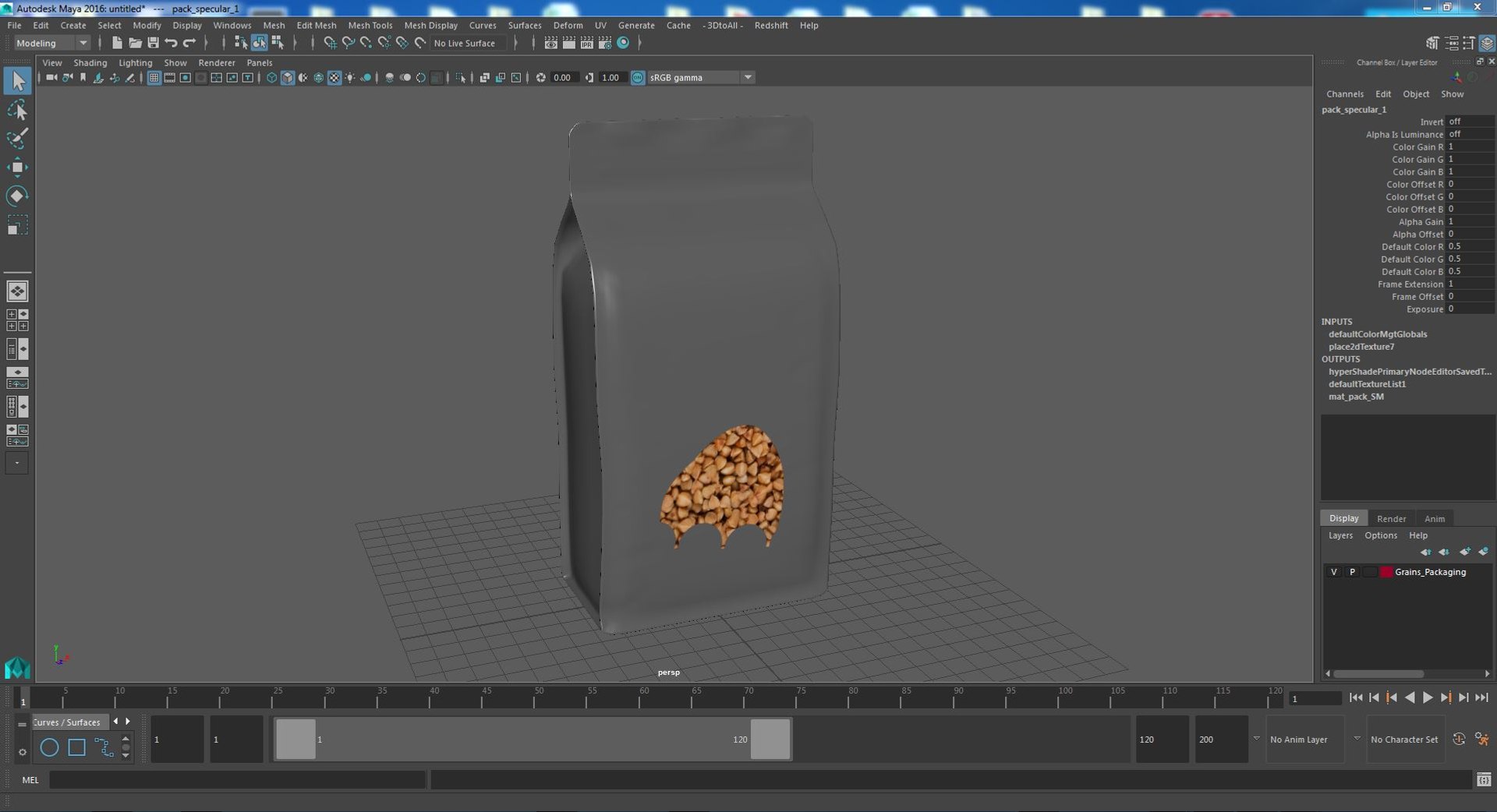 3D Grains Packaging model - TurboSquid 1812066