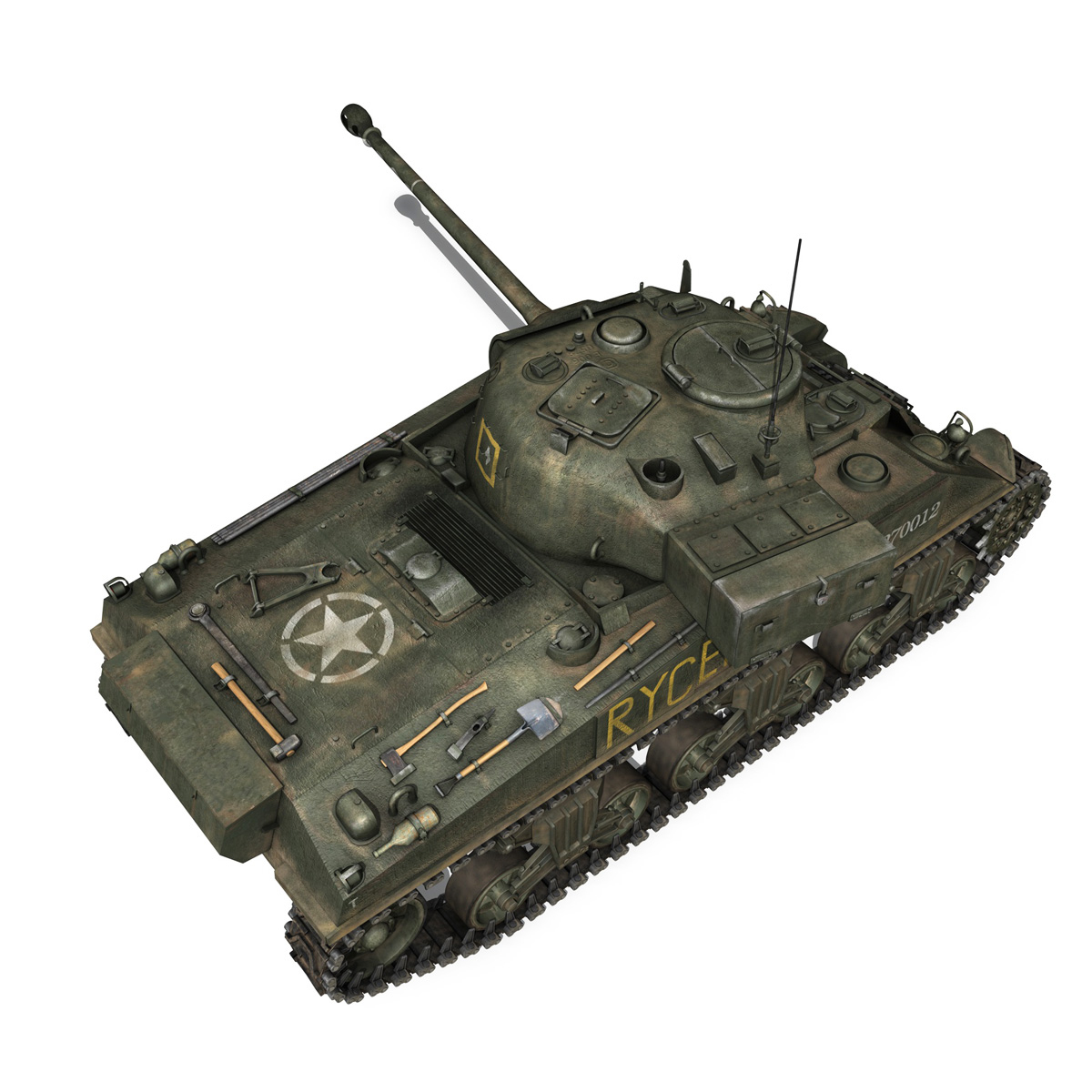 3d model of m4 sherman firefly vc