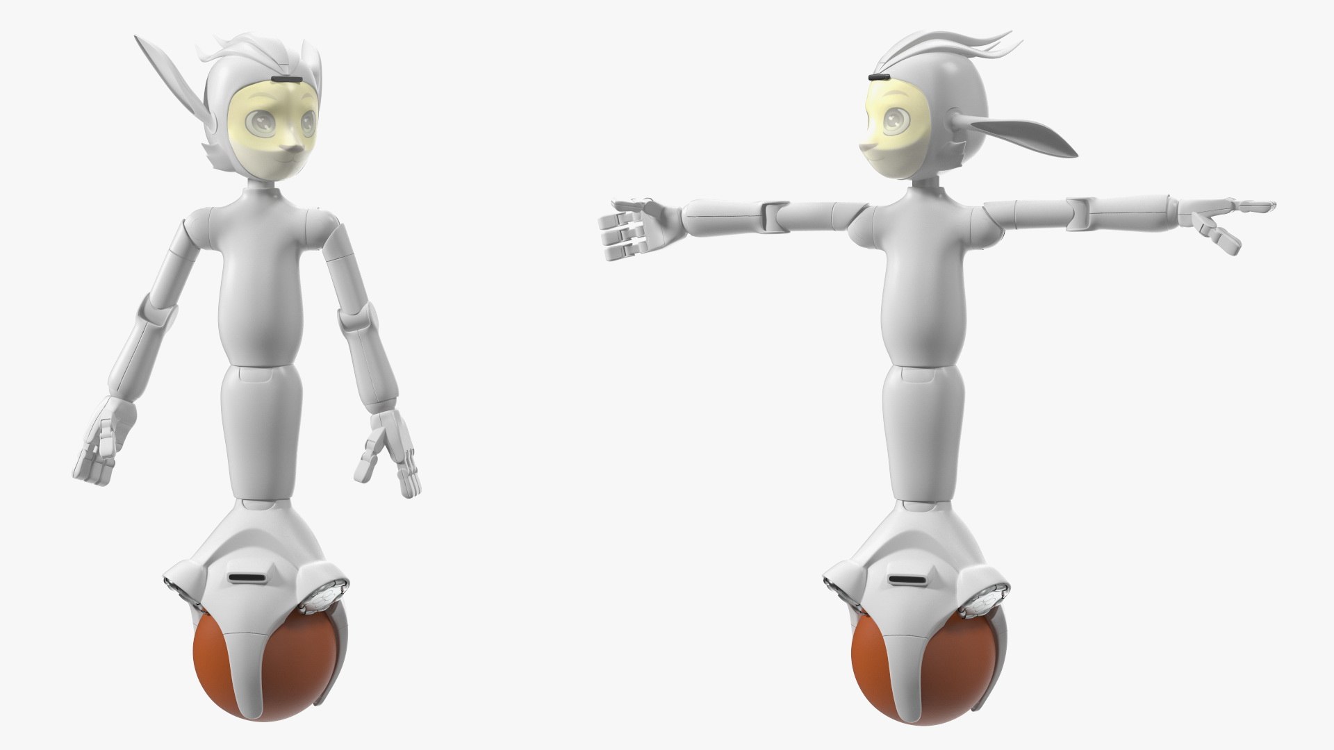 Social AI Robot Mirokai White Rigged 3D Model - TurboSquid 2114142