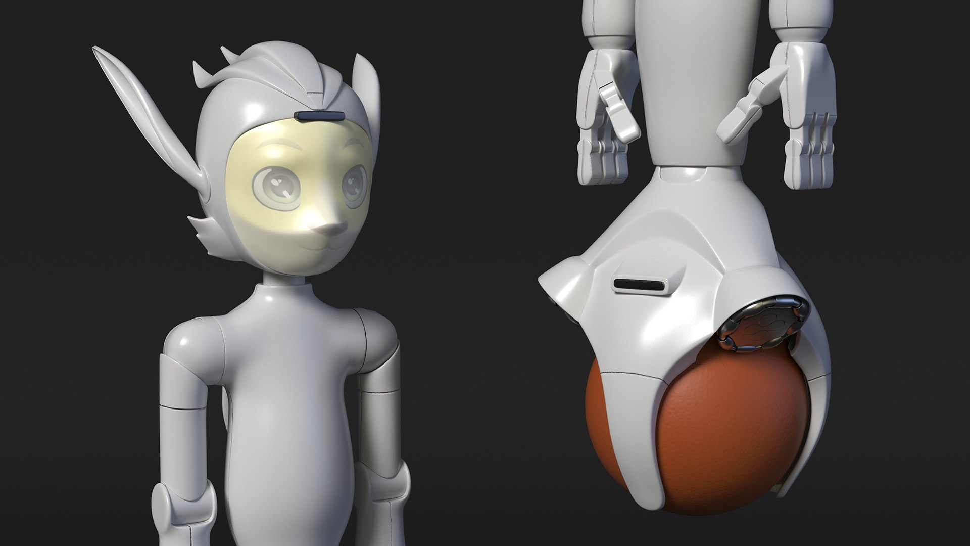 Social AI Robot Mirokai White Rigged 3D Model - TurboSquid 2114142