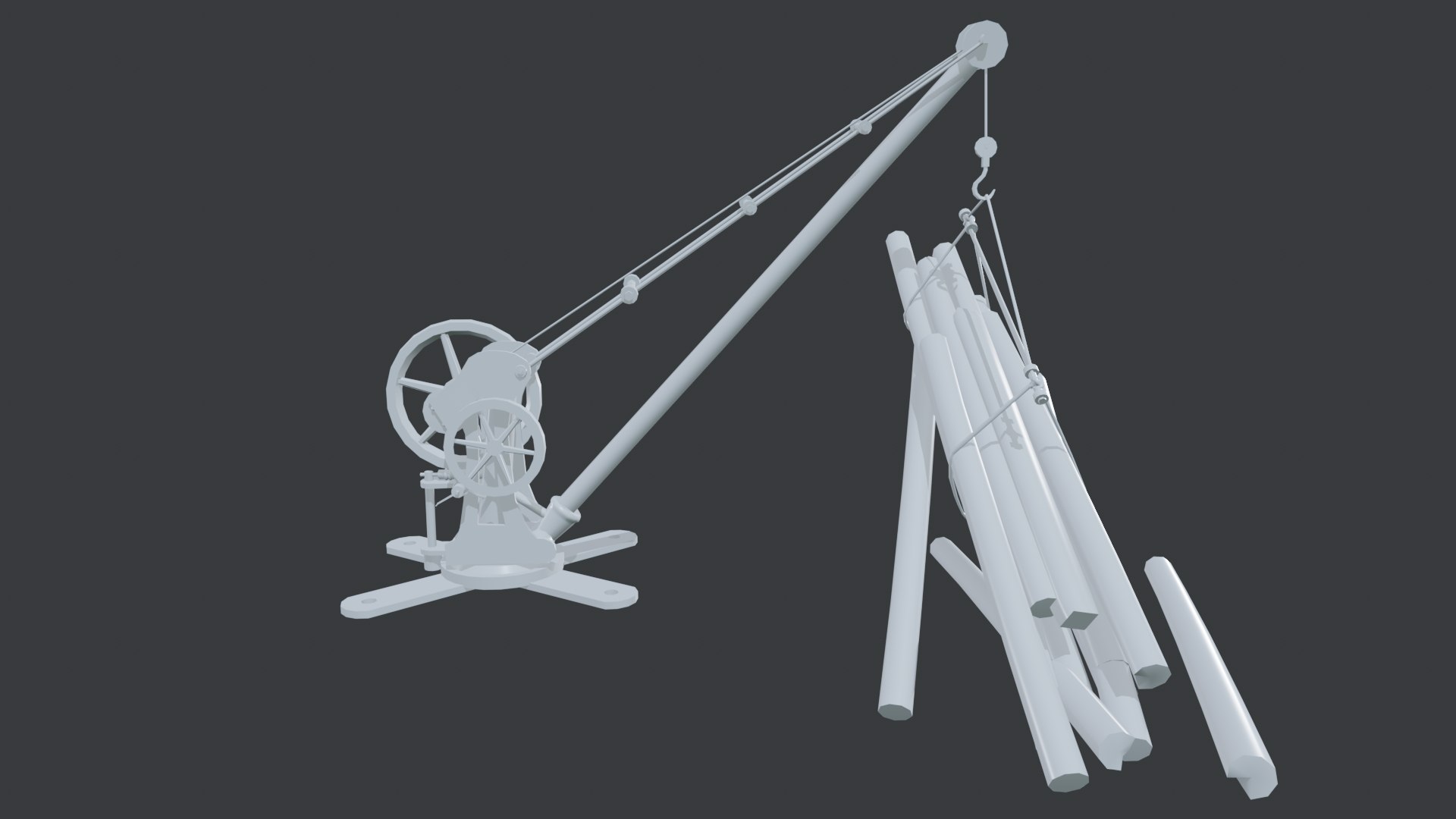 Crane Bunch 3D Model - TurboSquid 2322665