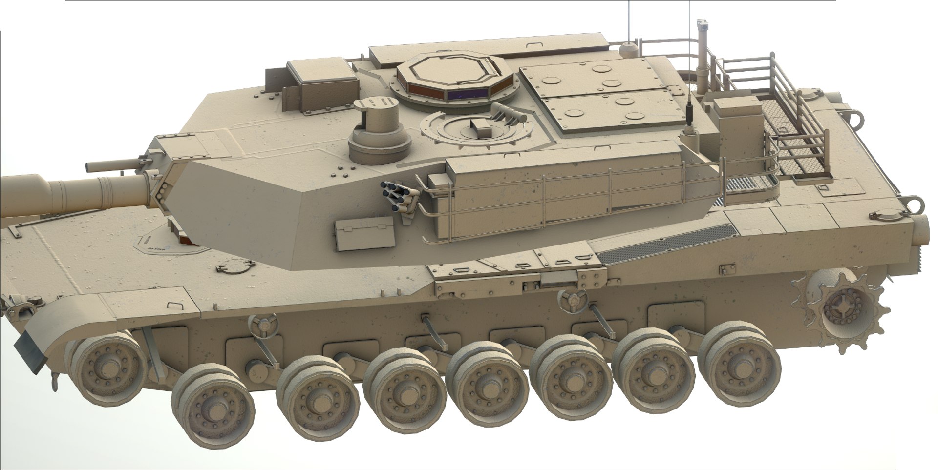 3D Model M1A2 Main Battle Tank - TurboSquid 1771047