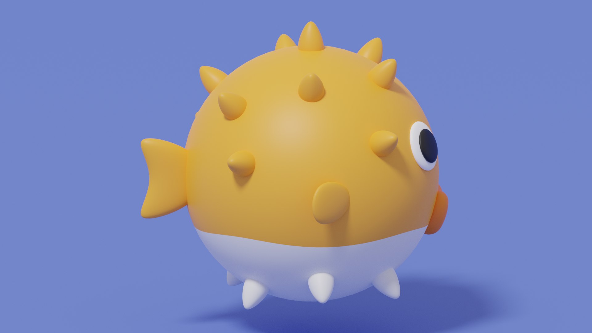 Cartoon Puffer Fish 3D - TurboSquid 2333578