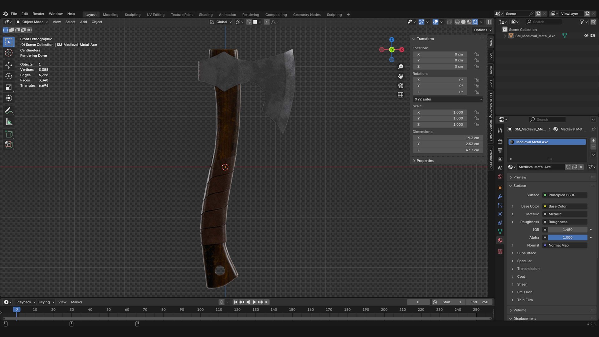 3D Medieval Metal Axe 4K PBR - TurboSquid 2436531