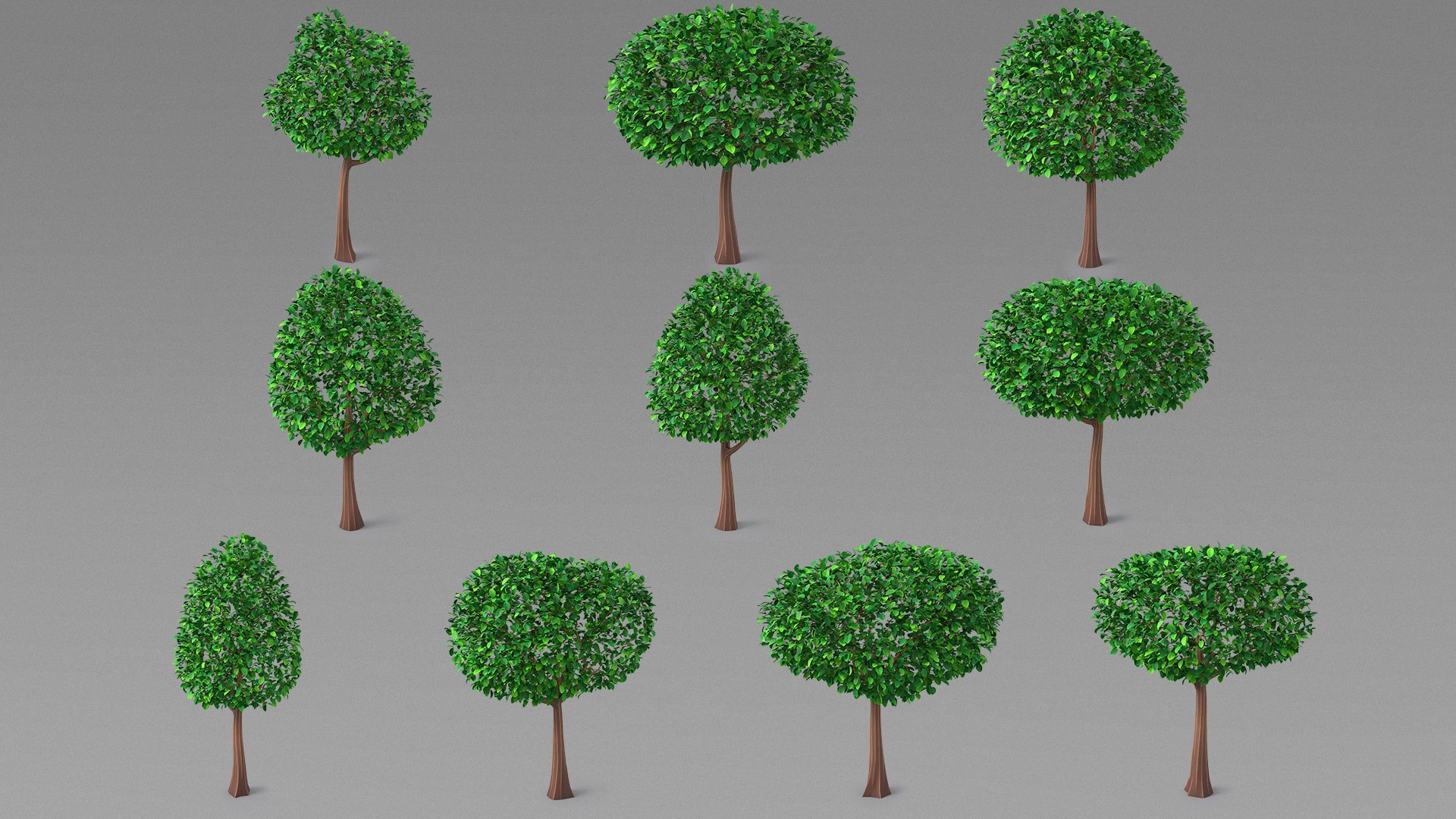 3D Cartoon Tree Pack - TurboSquid 1907940