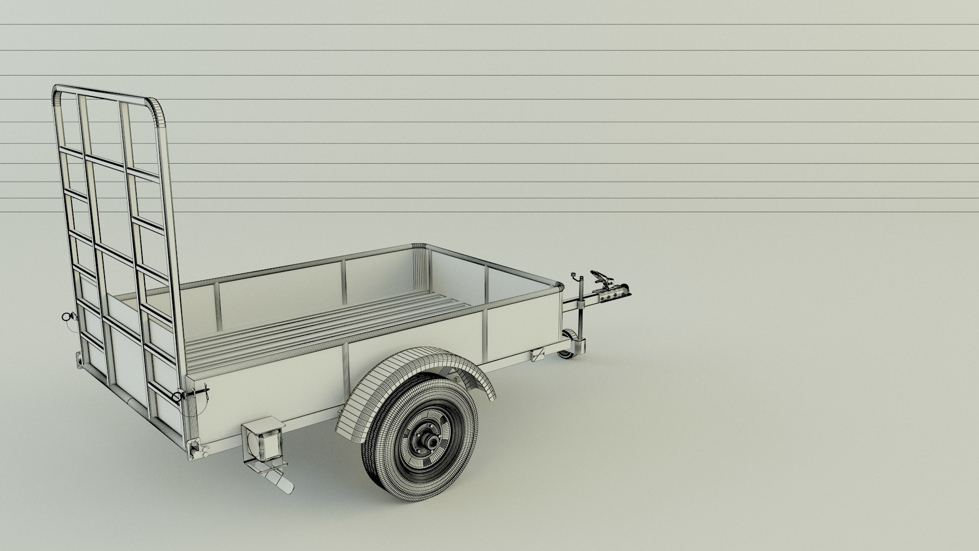 3D Car Trailer Model 72 Model - TurboSquid 2233721