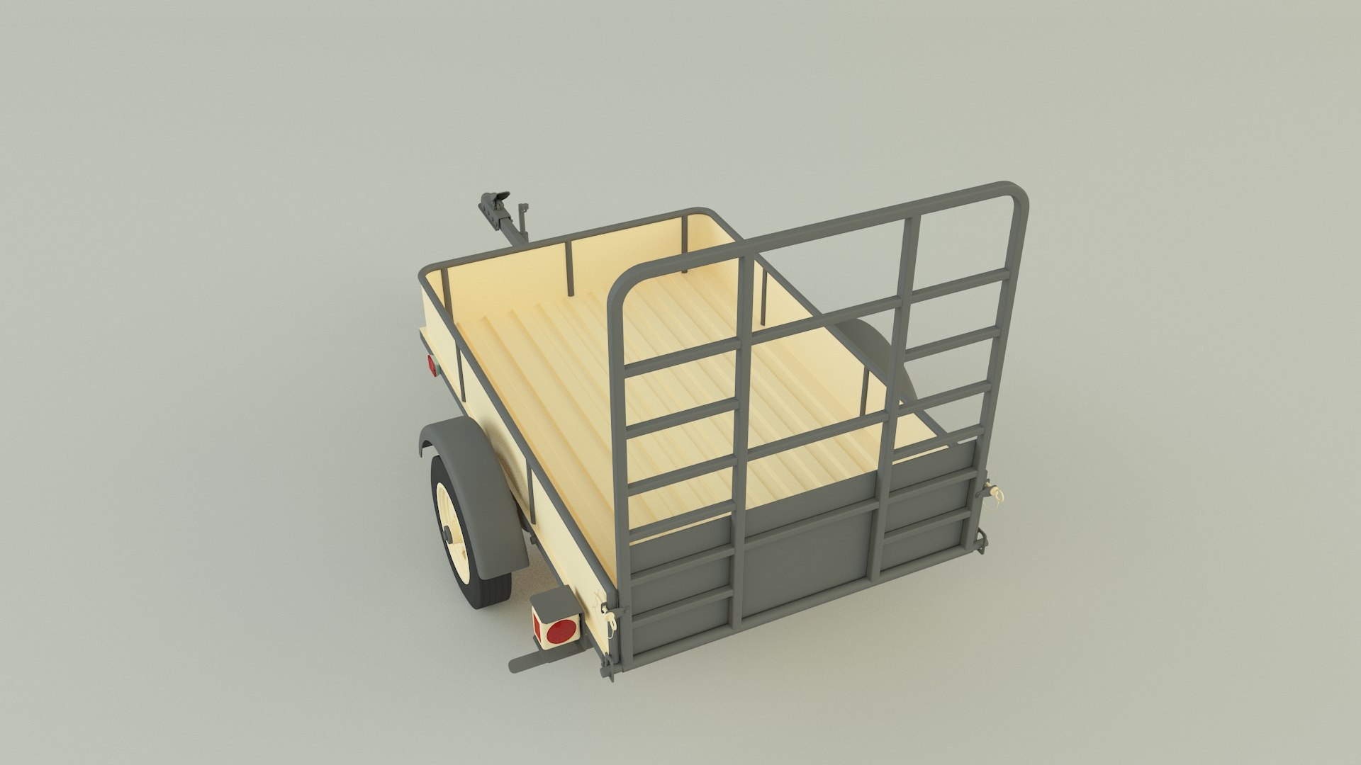3D Car Trailer Model 72 Model - TurboSquid 2233721