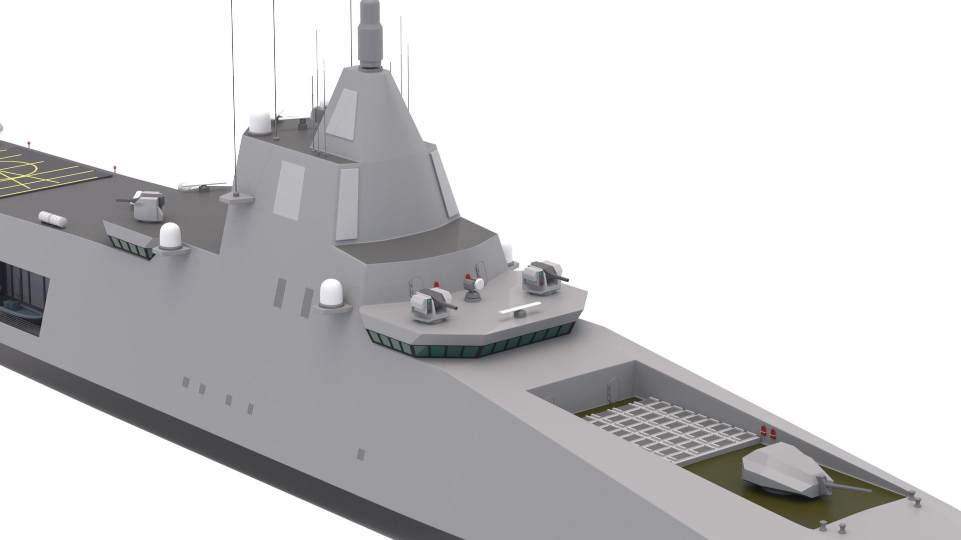 Stealth Navy Frigate 3D - TurboSquid 2203166