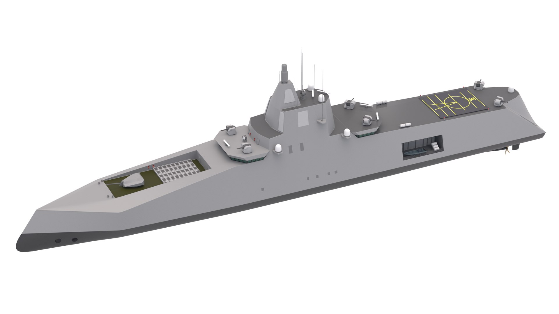 Stealth Navy Frigate 3D - TurboSquid 2203166