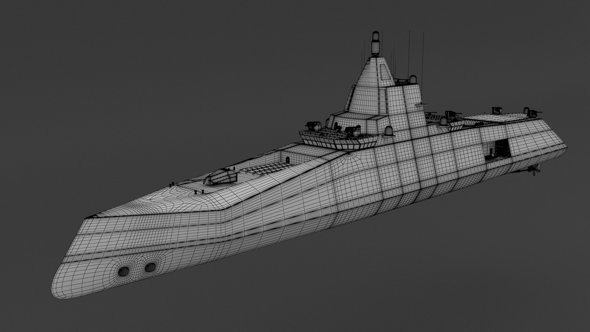 Stealth Navy Frigate 3D - TurboSquid 2203166