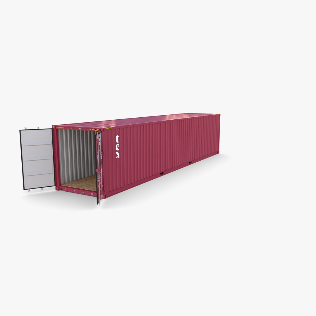 40ft Shipping Container Tex V1 Model - TurboSquid 1780576