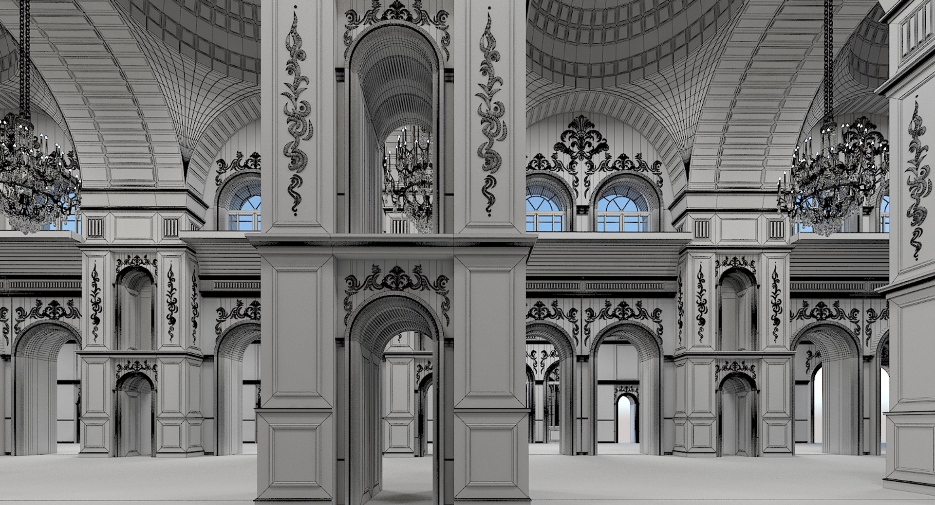 3D Model Classic Interior Room Scene - TurboSquid 1390186