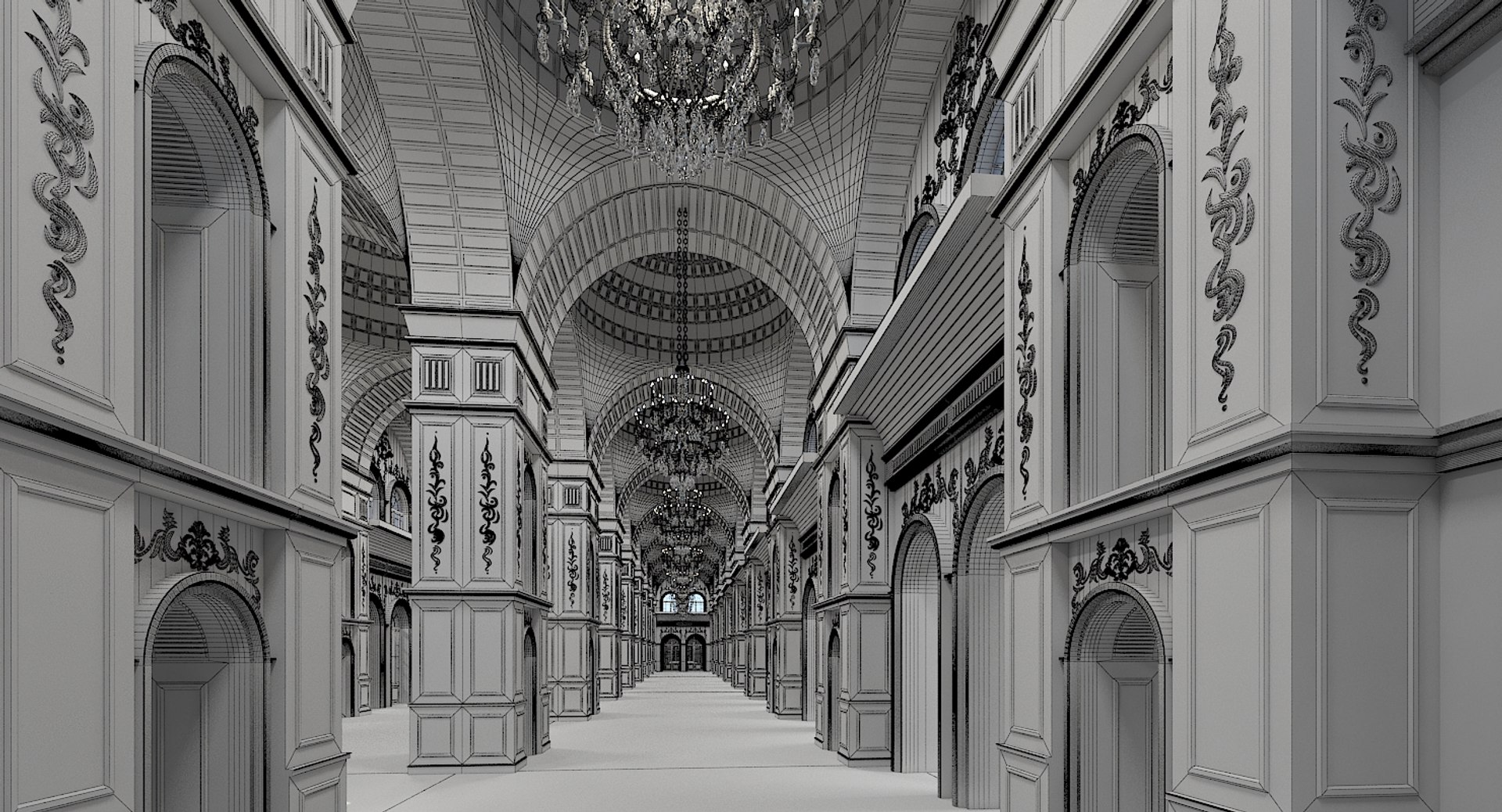 3D Model Classic Interior Room Scene - TurboSquid 1390186