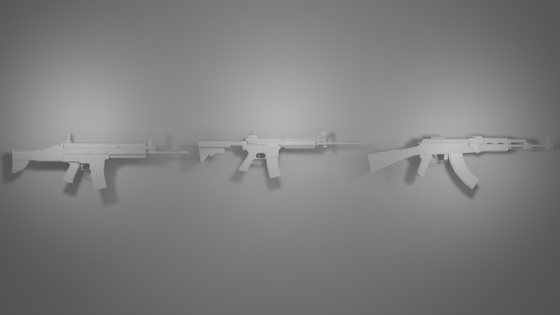 3D Model Assault Rifle Collection - TurboSquid 1986286