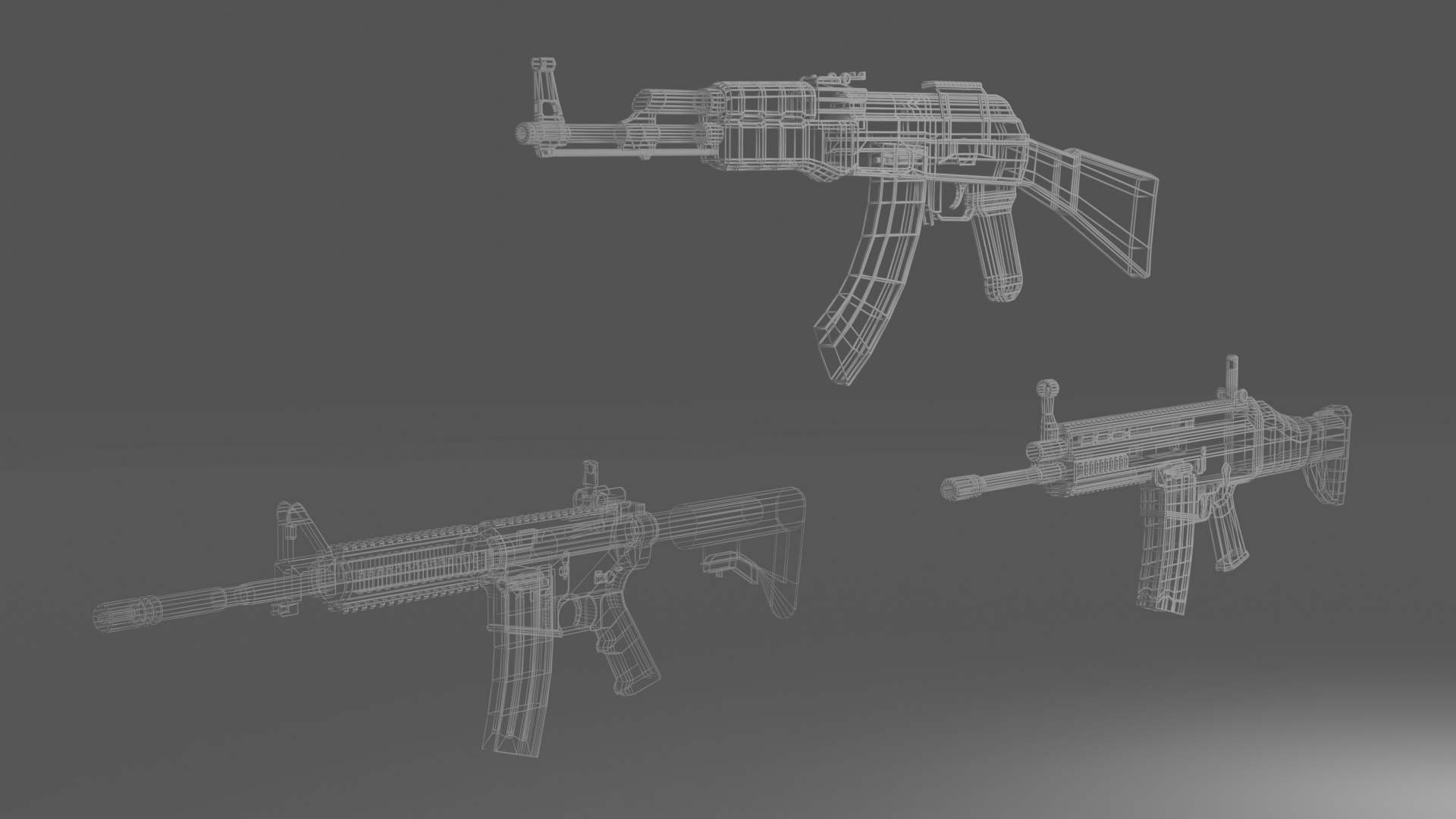 3D Model Assault Rifle Collection - TurboSquid 1986286