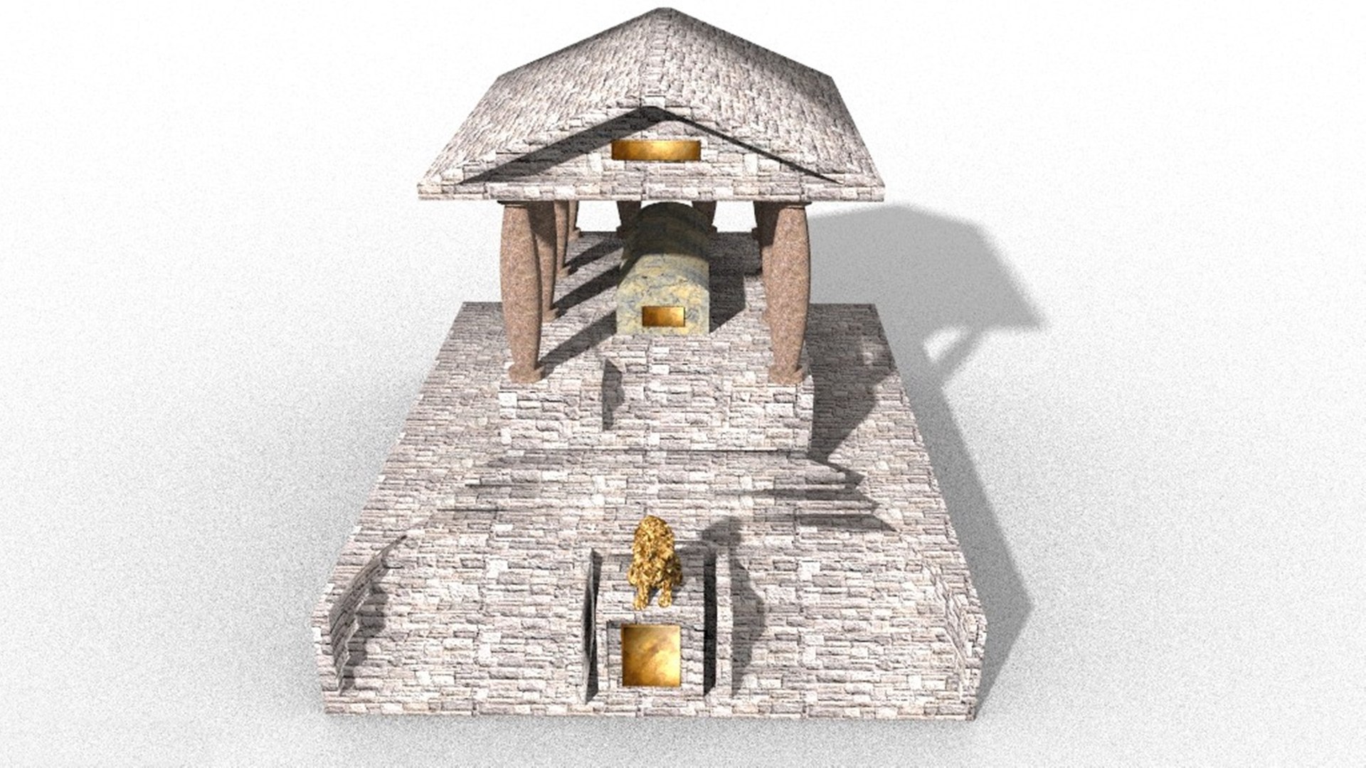 3D Model Mausoleum Tomb Grave - TurboSquid 2040001