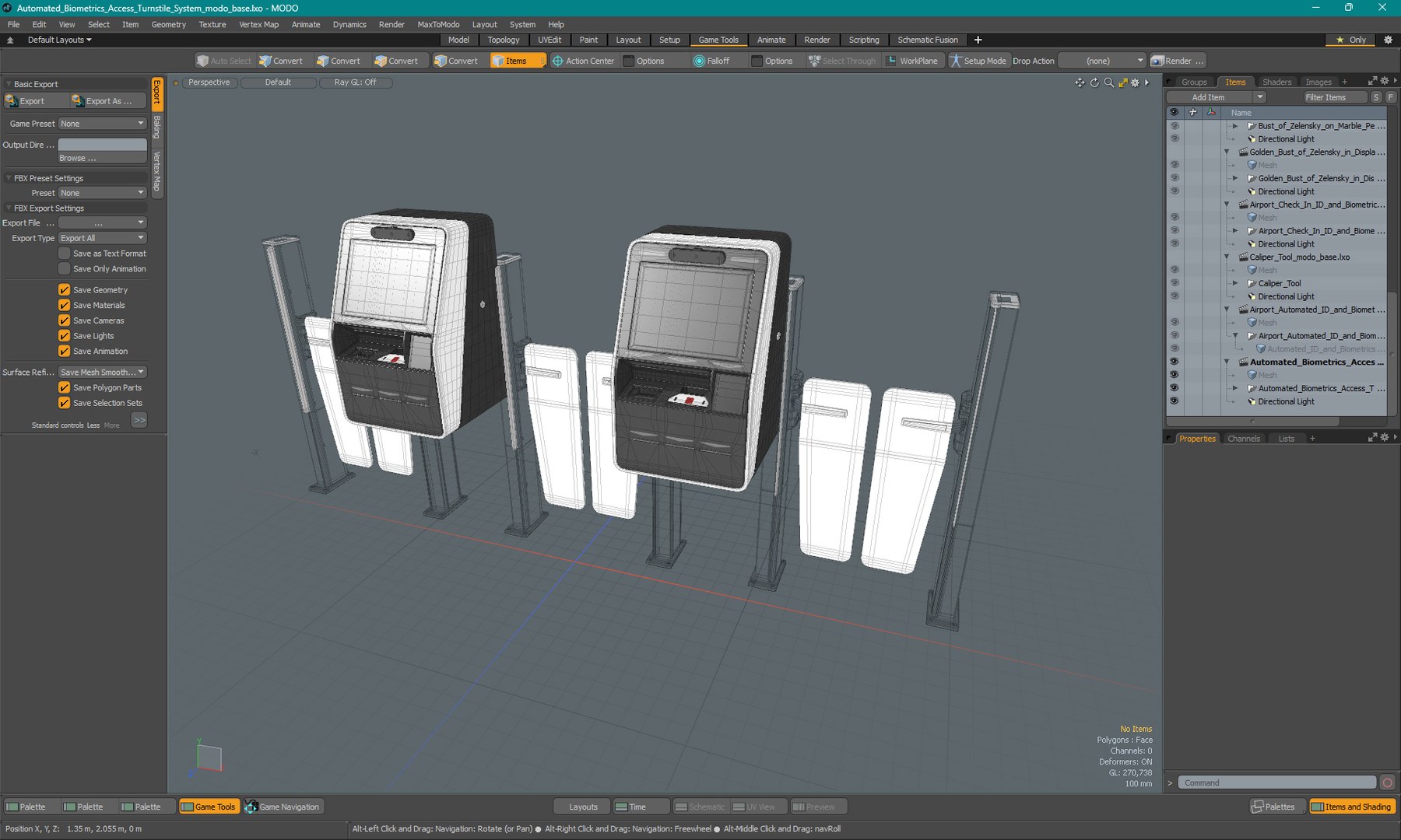 Automated Biometrics Access Turnstile System 3D - TurboSquid 2381707