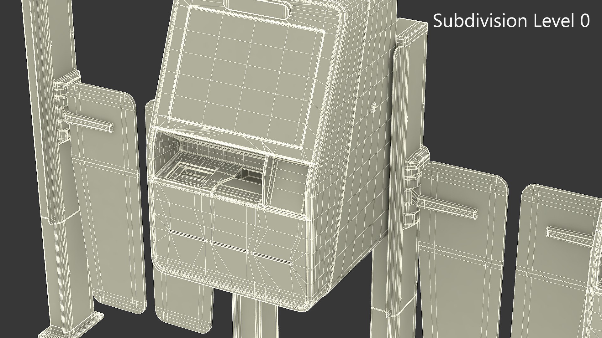 Automated Biometrics Access Turnstile System 3D - TurboSquid 2381707