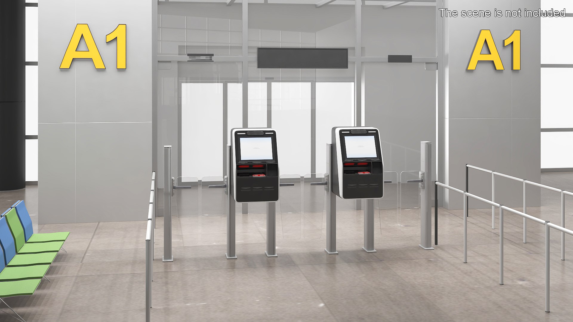 Automated Biometrics Access Turnstile System 3D - TurboSquid 2381707
