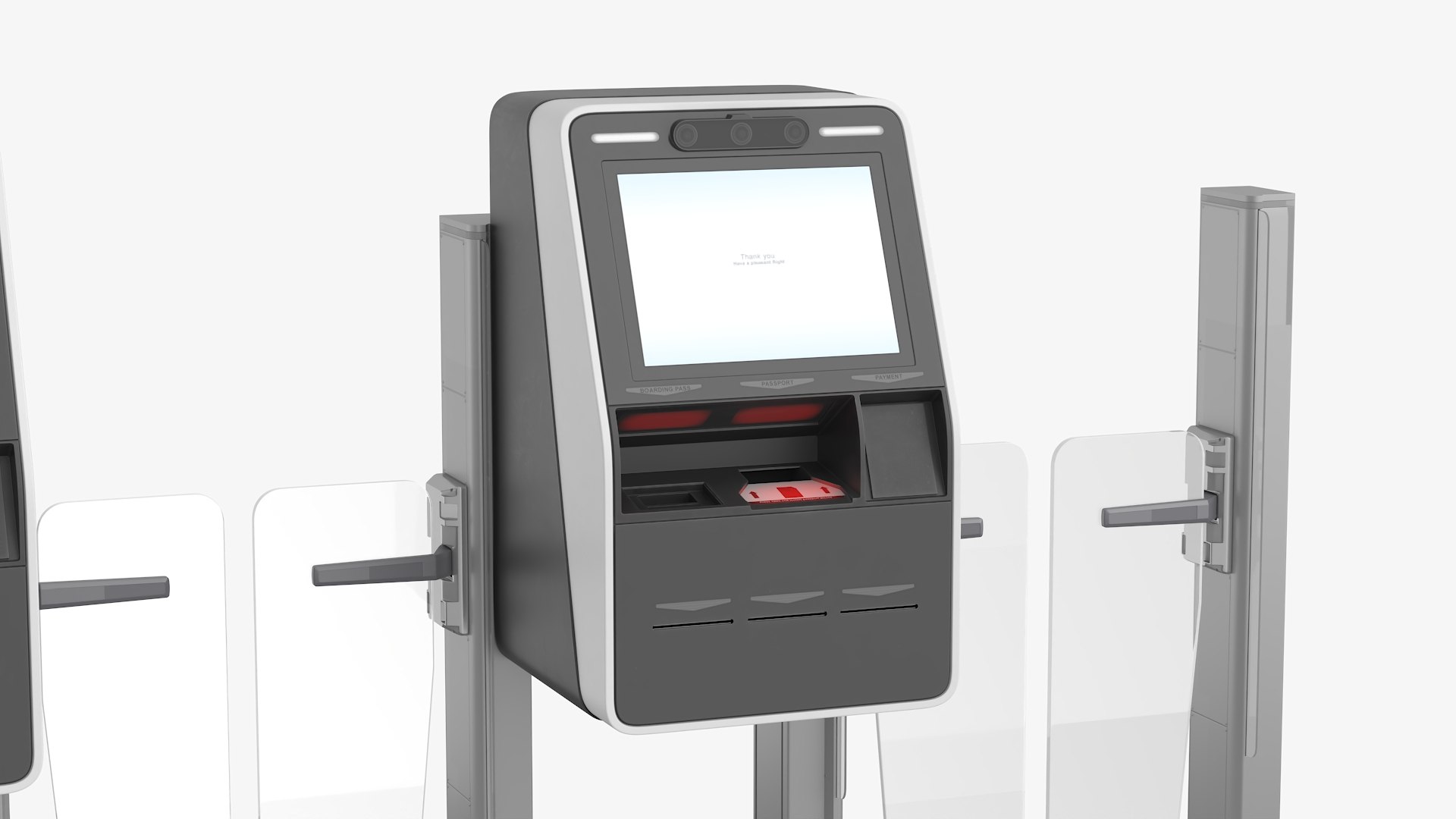 Automated Biometrics Access Turnstile System 3D - TurboSquid 2381707