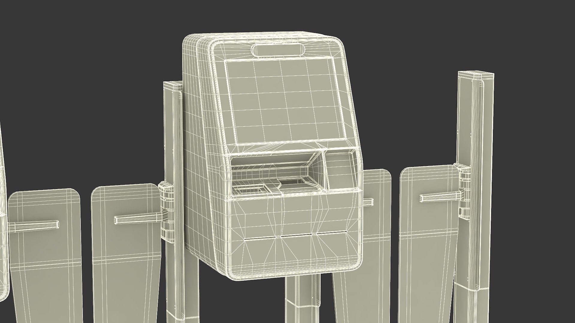 Automated Biometrics Access Turnstile System 3D - TurboSquid 2381707