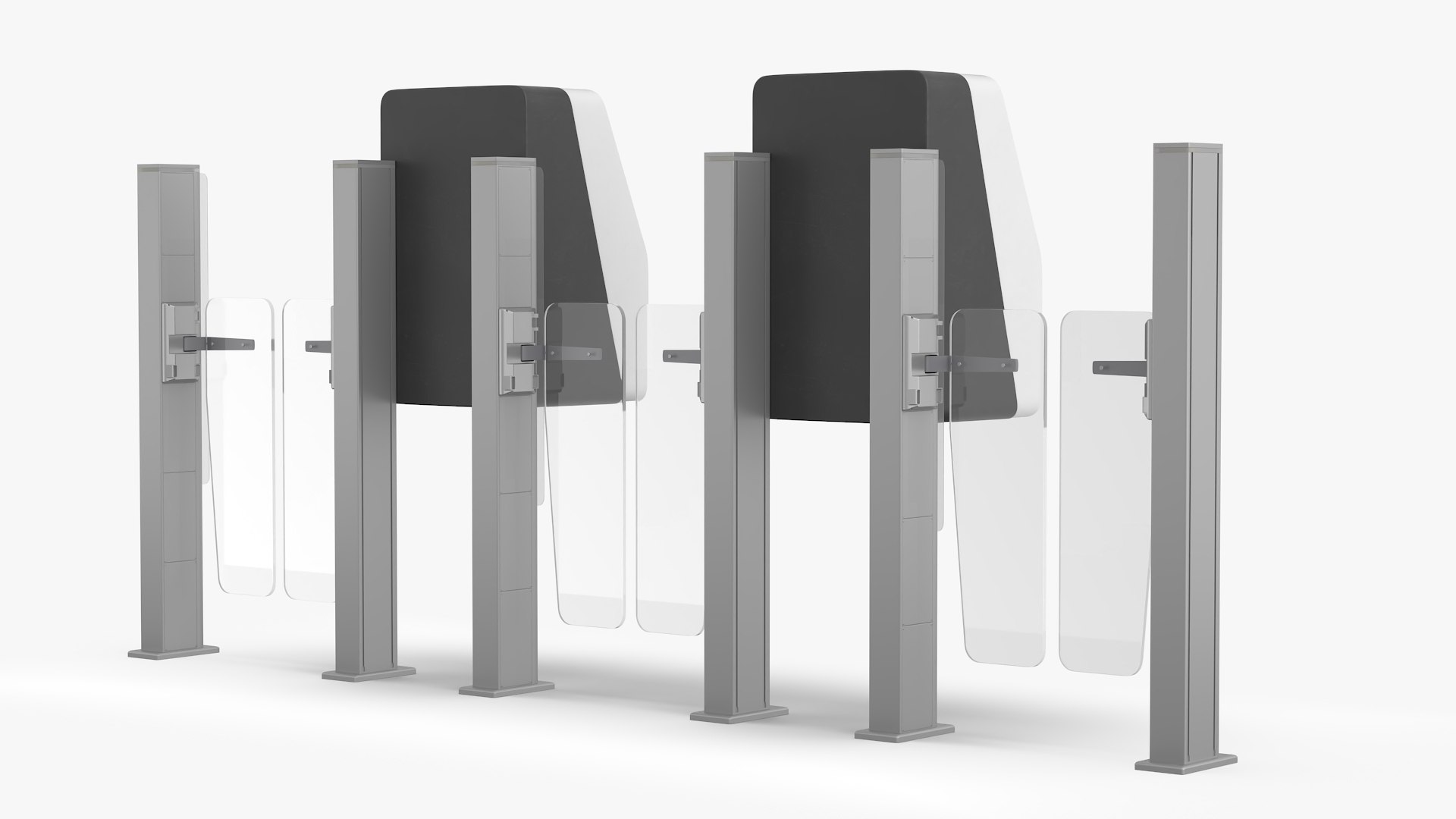 Automated Biometrics Access Turnstile System 3D - TurboSquid 2381707