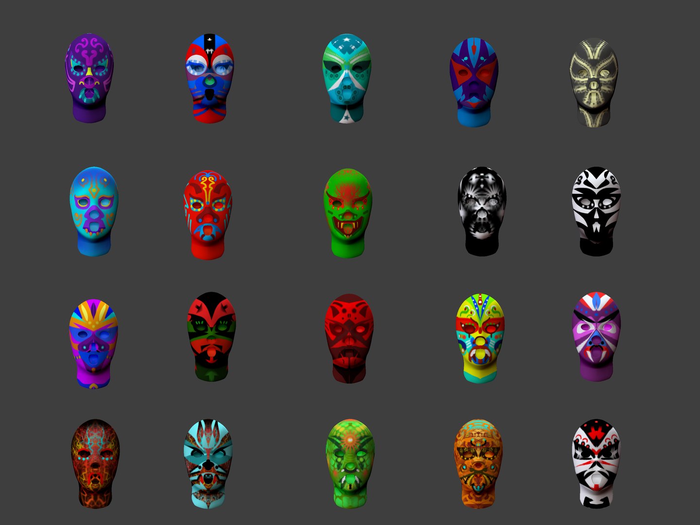 3D Mask- Balaclava Fight- Low Poly- - TurboSquid 2512412