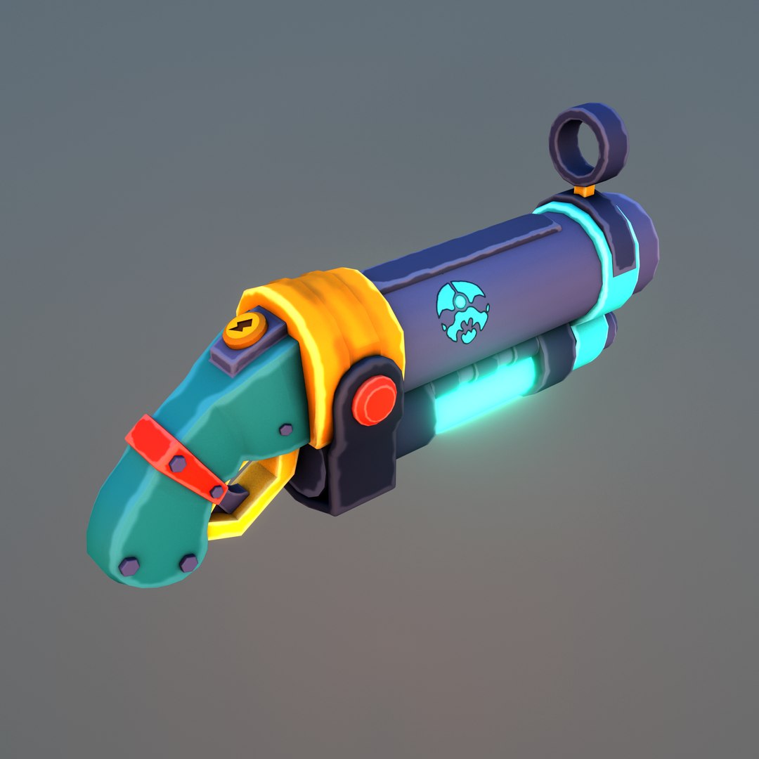 3D 3D Stylized Ray Gun Package Model - TurboSquid 2254785