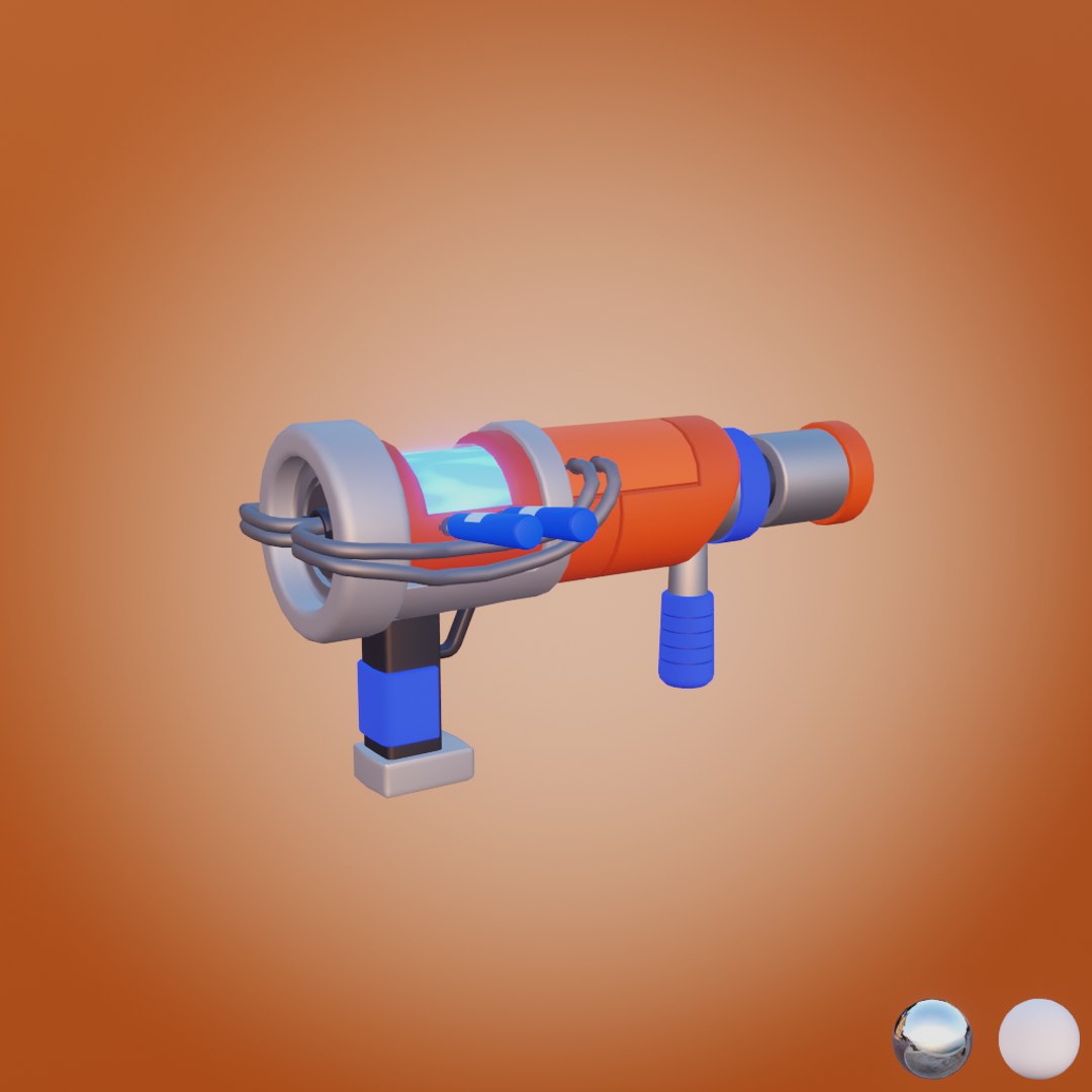 3D 3D Stylized Ray Gun Package Model - TurboSquid 2254785