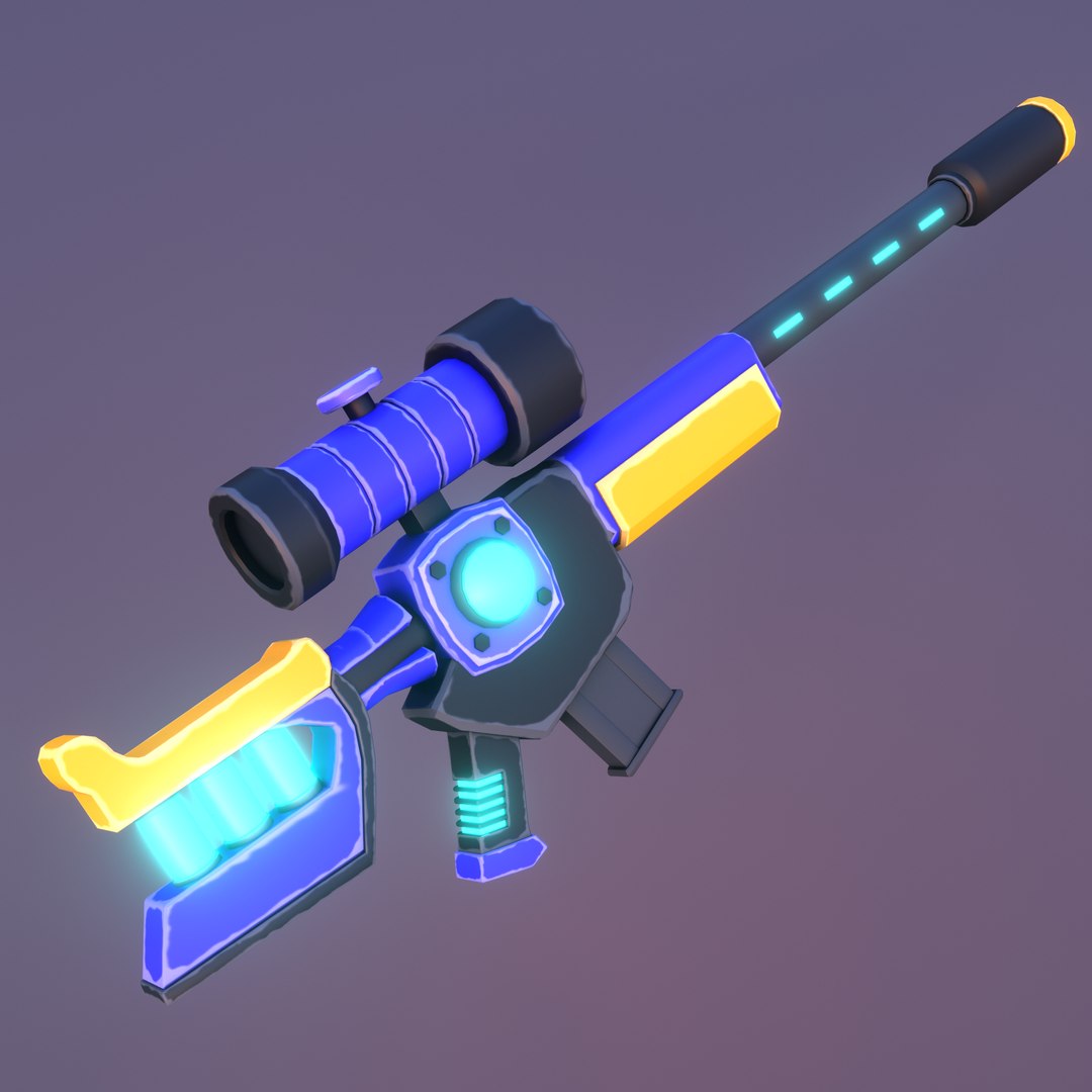 3D 3D Stylized Ray Gun Package Model - TurboSquid 2254785