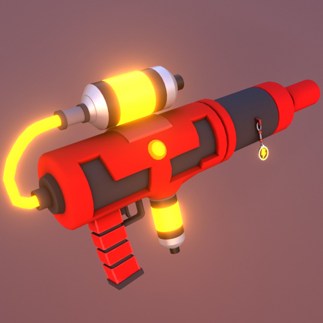 3D 3D Stylized Ray Gun Package Model - TurboSquid 2254785