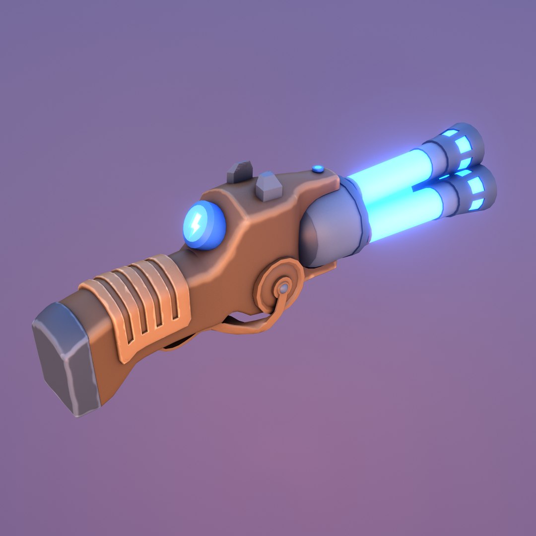 3D 3D Stylized Ray Gun Package Model - TurboSquid 2254785