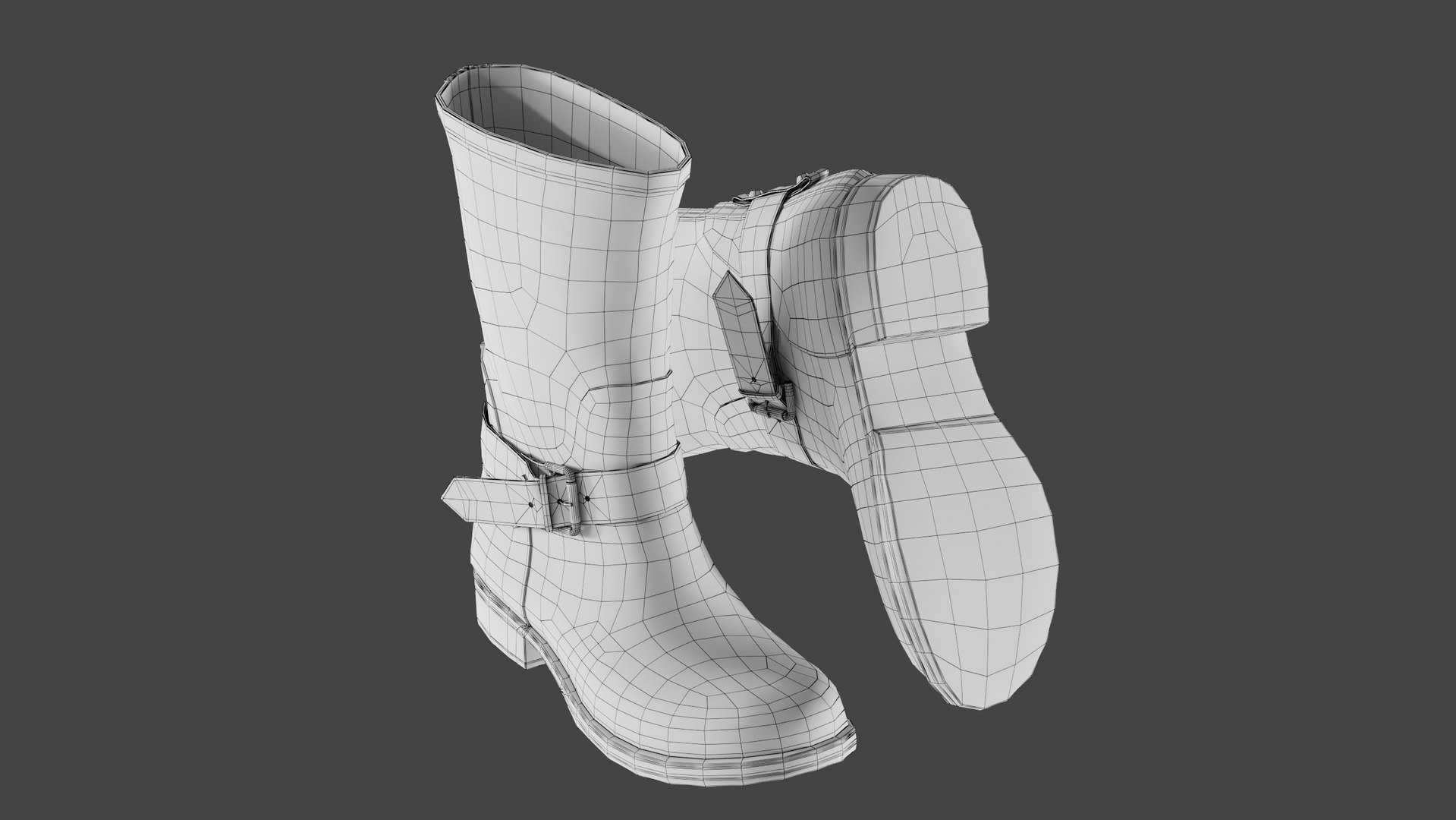 Mesh Women S Boots 3D Model - TurboSquid 1630306