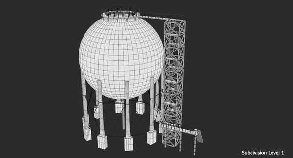 3D storage gas model - TurboSquid 1357495