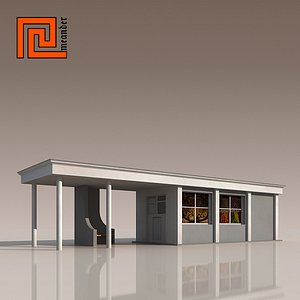 Bus Stop Enclosure Lightwave Models for Download | TurboSquid