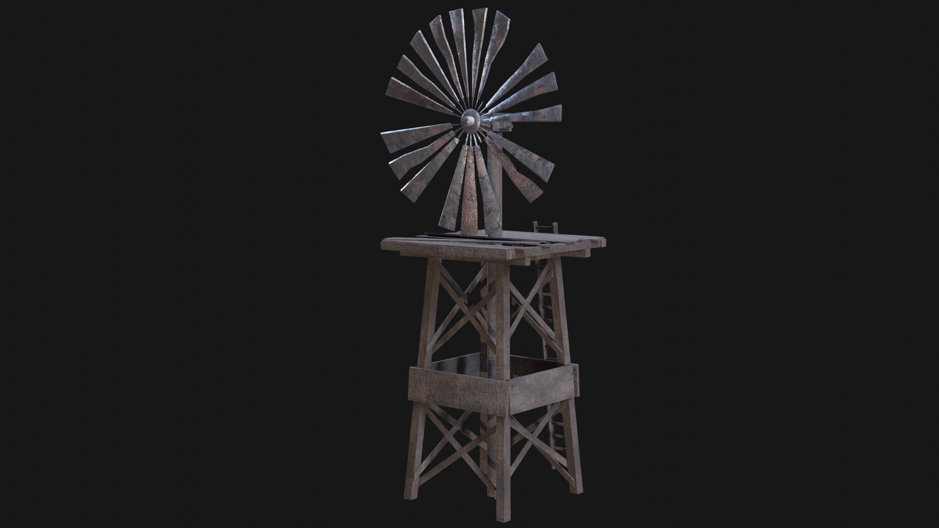 POST APO IMPROVISED WINDMILL WIND TURBINE GENERATOR SURVIVAL 3D Model ...