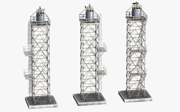 modelo 3d Steel Tower Metal Water Tower lighthouse landmark ...