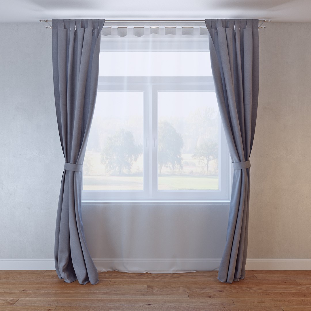 3d model of curtains 028
