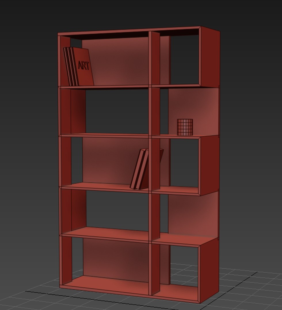 3D Modern Bookcase - TurboSquid 1495317