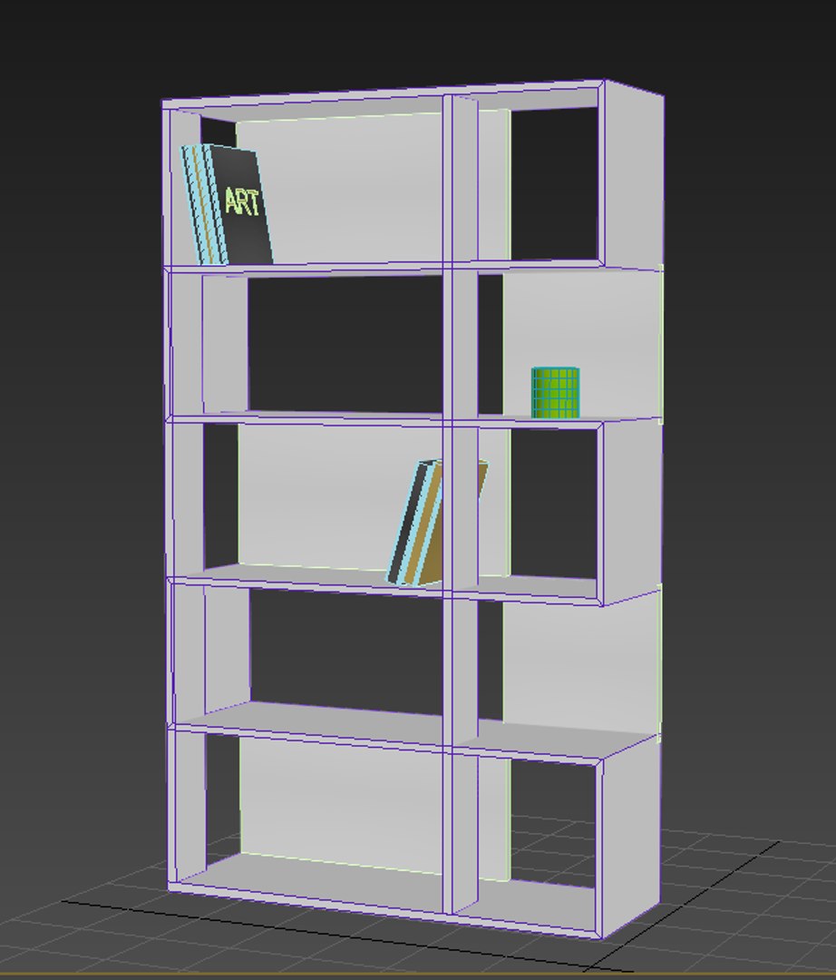 3D Modern Bookcase - TurboSquid 1495317