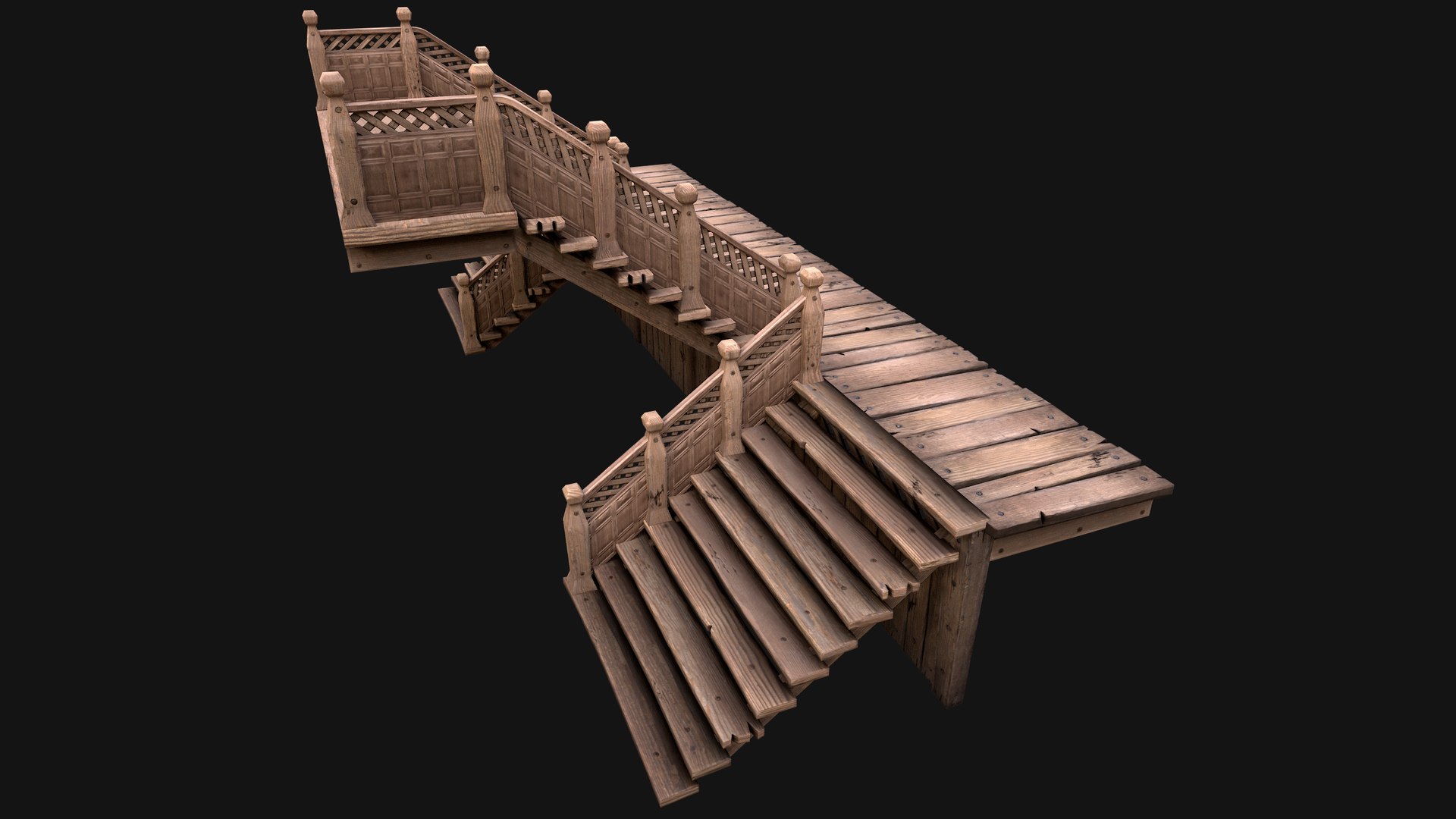 3D Medieval Staircase Stairwell - TurboSquid 2131814