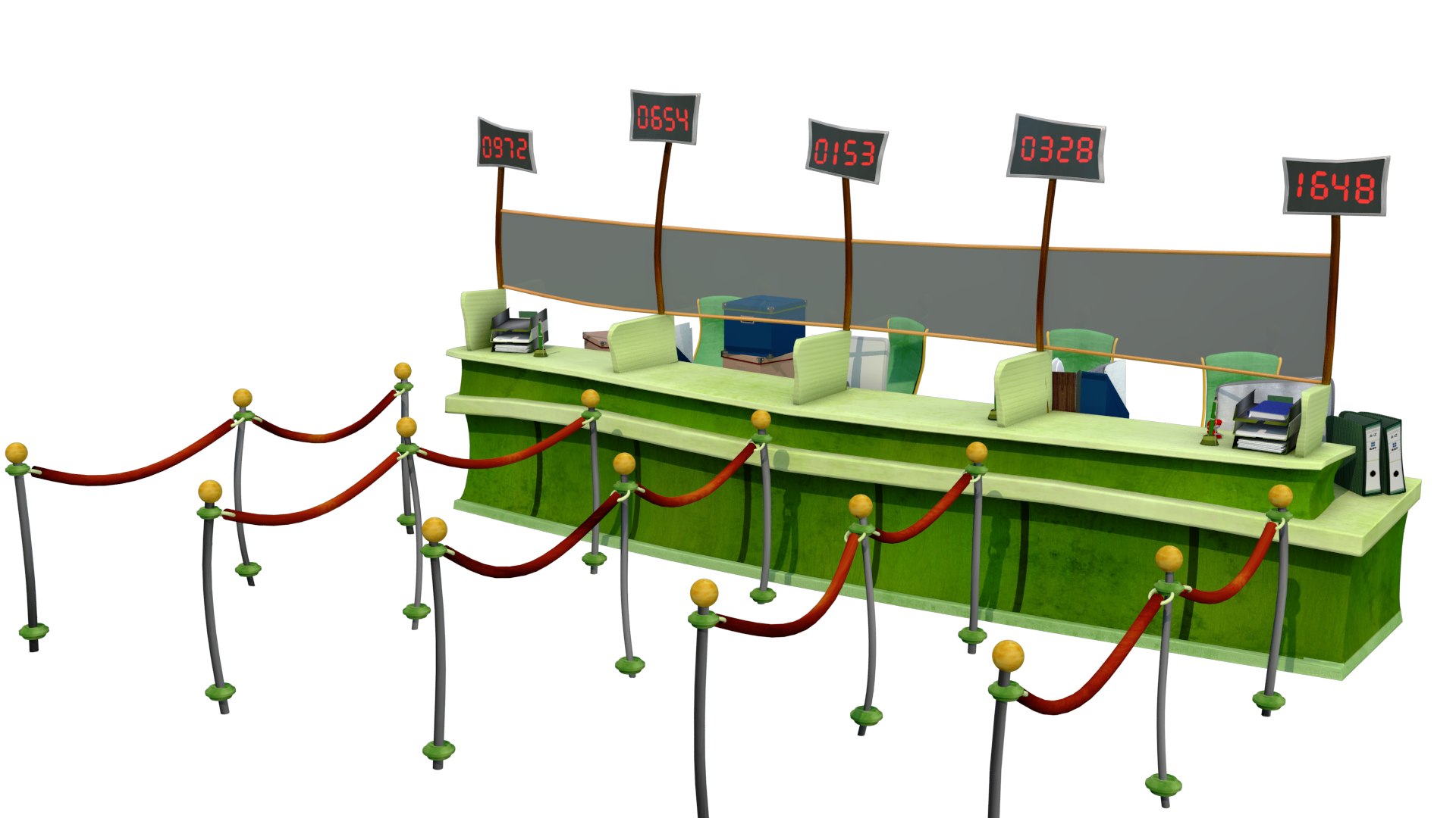 3D Cash Desk - TurboSquid 1368326