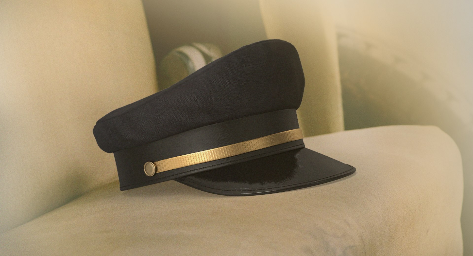 3d airline captains cap